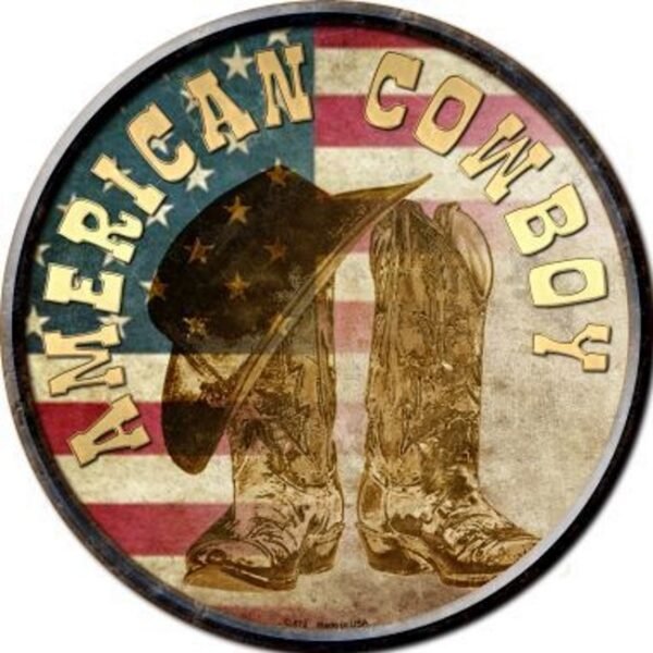 Plaque American cowboy - Déco américaine, Décoration Vintage US
